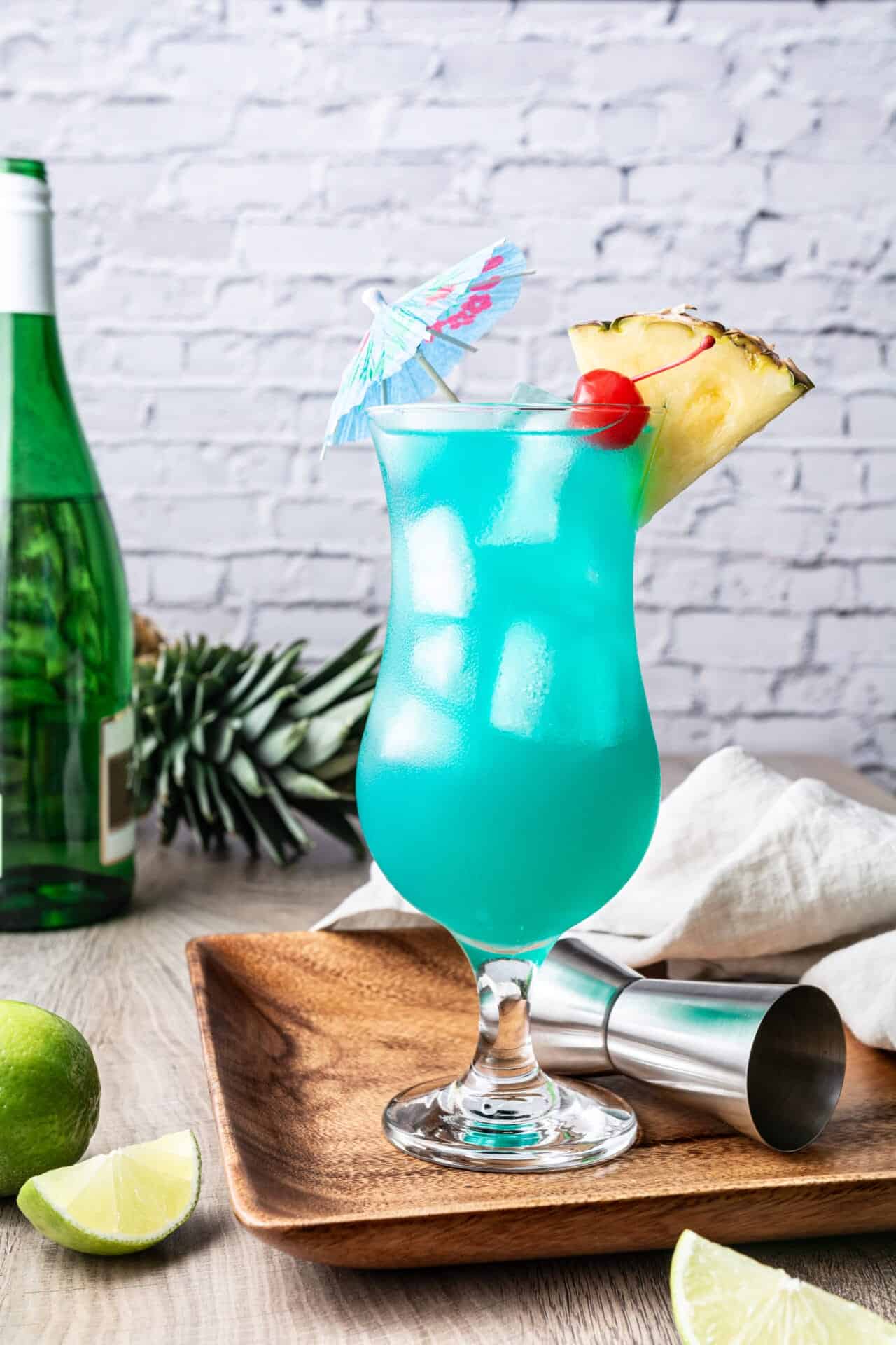 Sparkling Blue Hawaii Cocktail - Twist and Toast